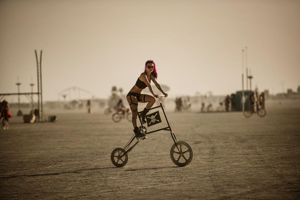 Without a Bike, You're Done at the Burning Man Festival - We Love ...