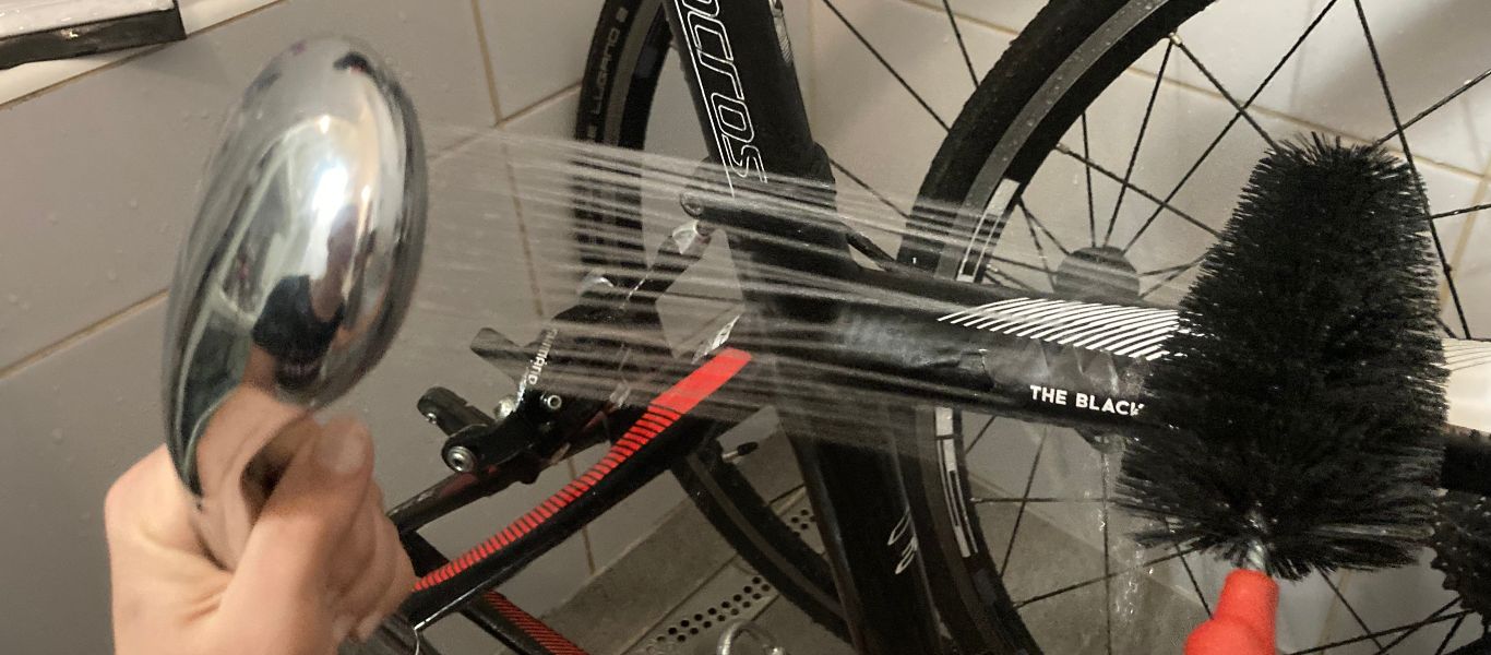 How the Clean the Bike in a Shower: Step by Step
